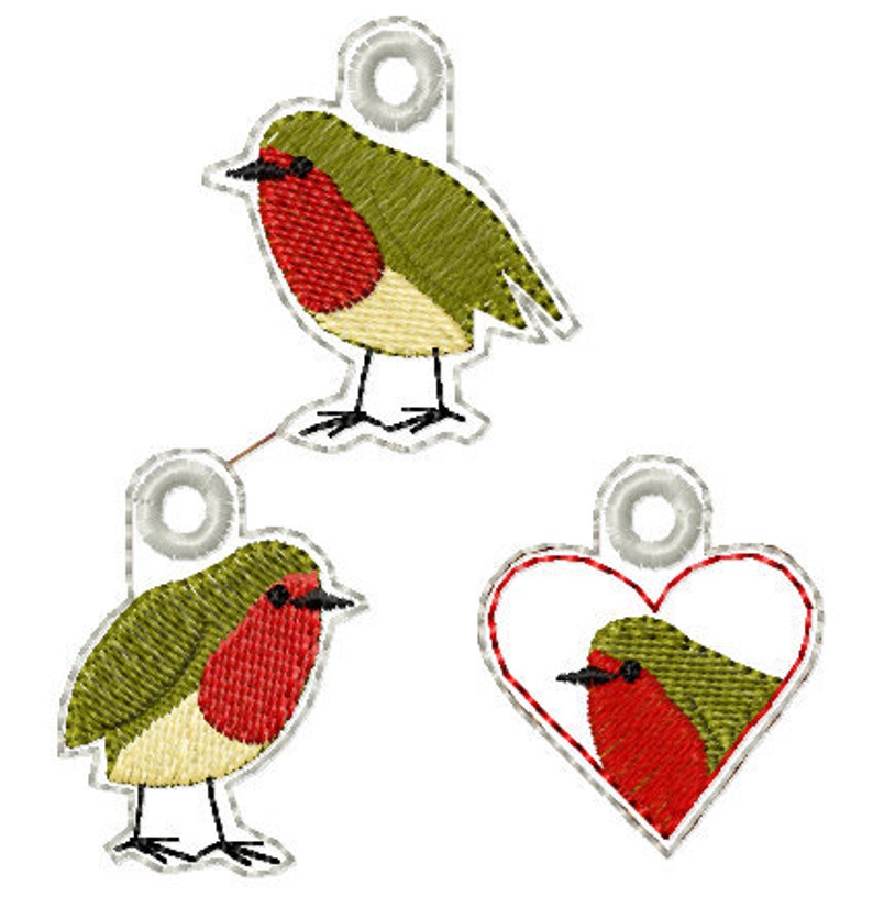 DIGITAL PATTERN Robin Embroidery Digital Charm Cute Robin | Etsy