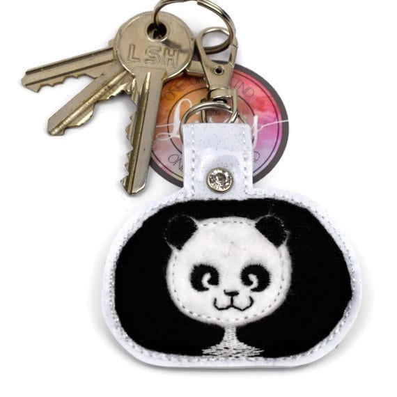 Digital File Panda Key Fob Double Sided Panda Fat Bum Panda | Etsy