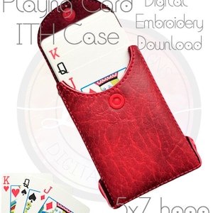 Playing Card Case, 3D Pouch, Playing Cards Bag, Digital Embroidery ...