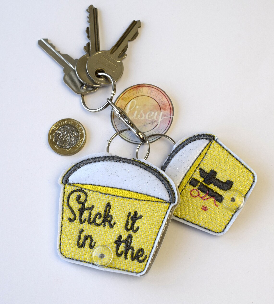 DIGITAL PATTERN Stick It in the Bucket Key Fob 4x4 & 5x7 - Etsy UK