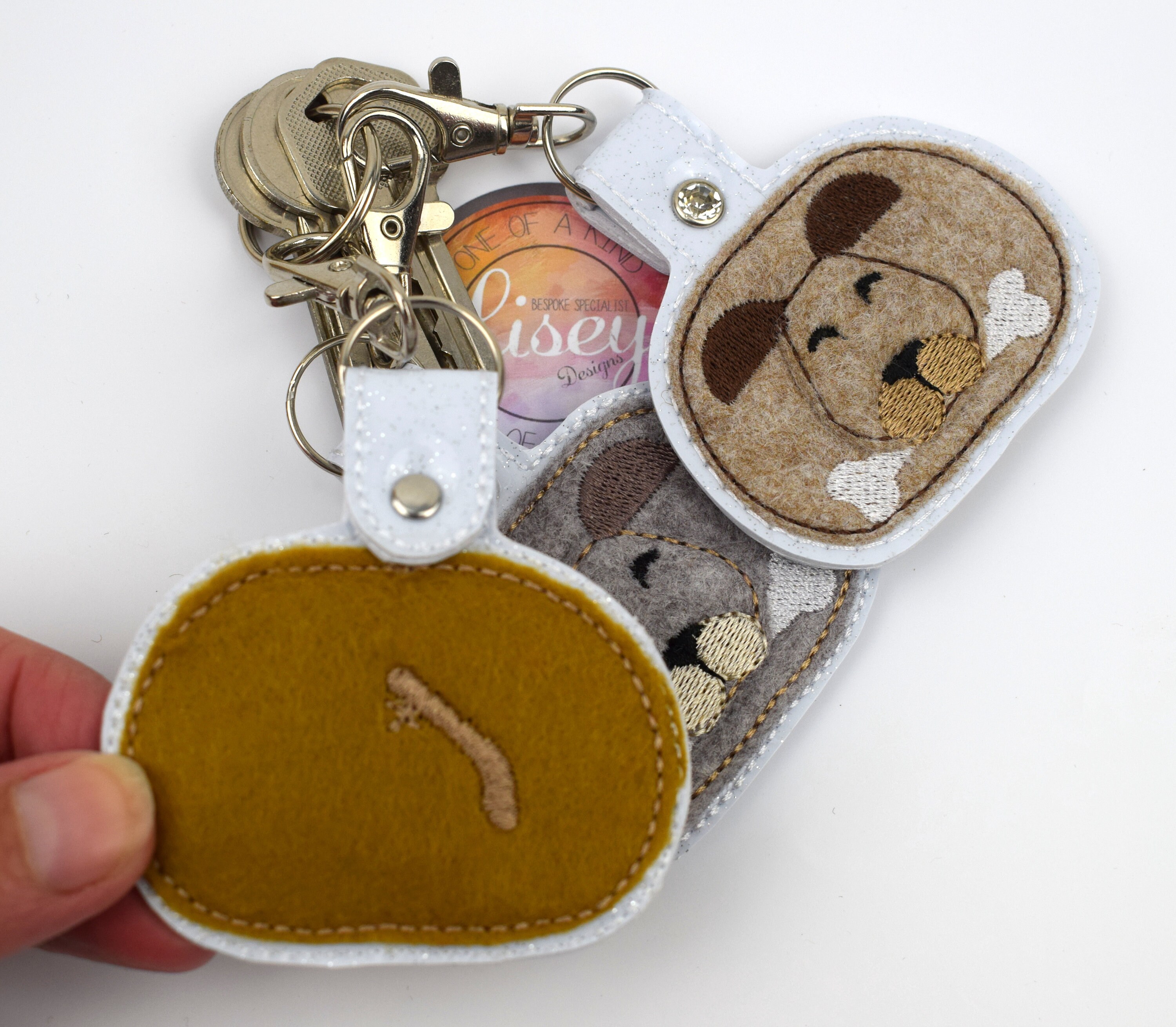 Digital File, Dog Key Fob, Double Sided Dog, Mutt With Bone Key Ring ...