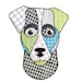 Digital File, Jack Russell Terrier, Stitched Patchwork, Machine ...