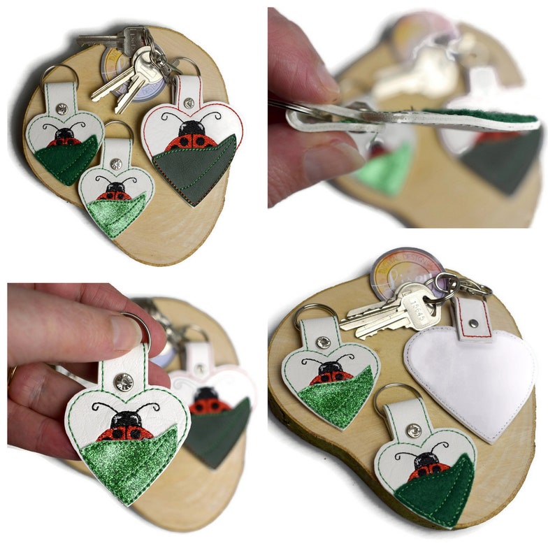 Ladybug Ladybird Lady Bug Key Fob Love Bug ITH Embroidery - Etsy