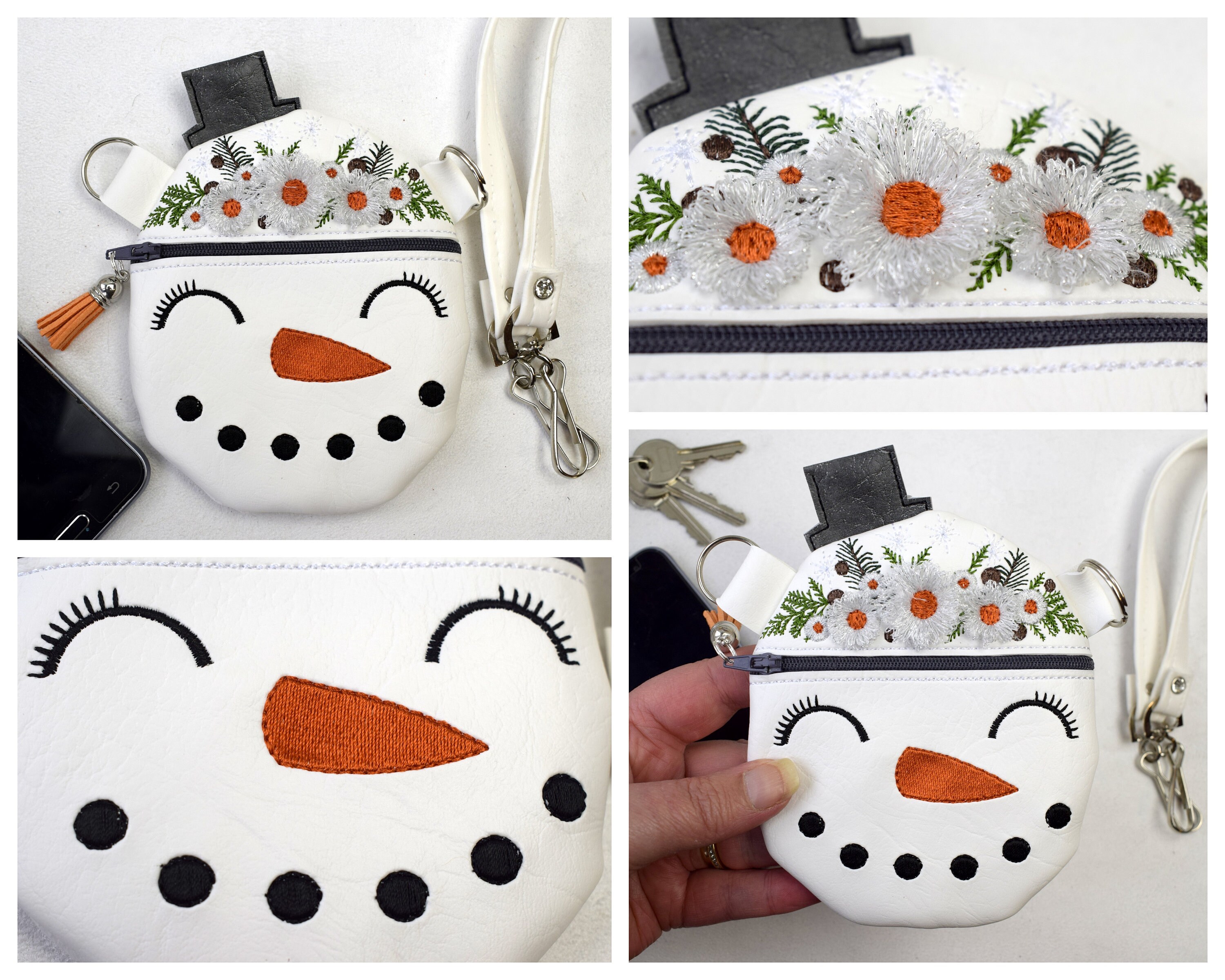 5x7 Snowman Handbag Cross Body Purse Side Bag DIGITAL - Etsy