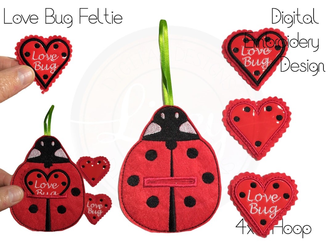 Love Bug, Ladybug, Ladybird Hanging Decoration, Valentine Design ...