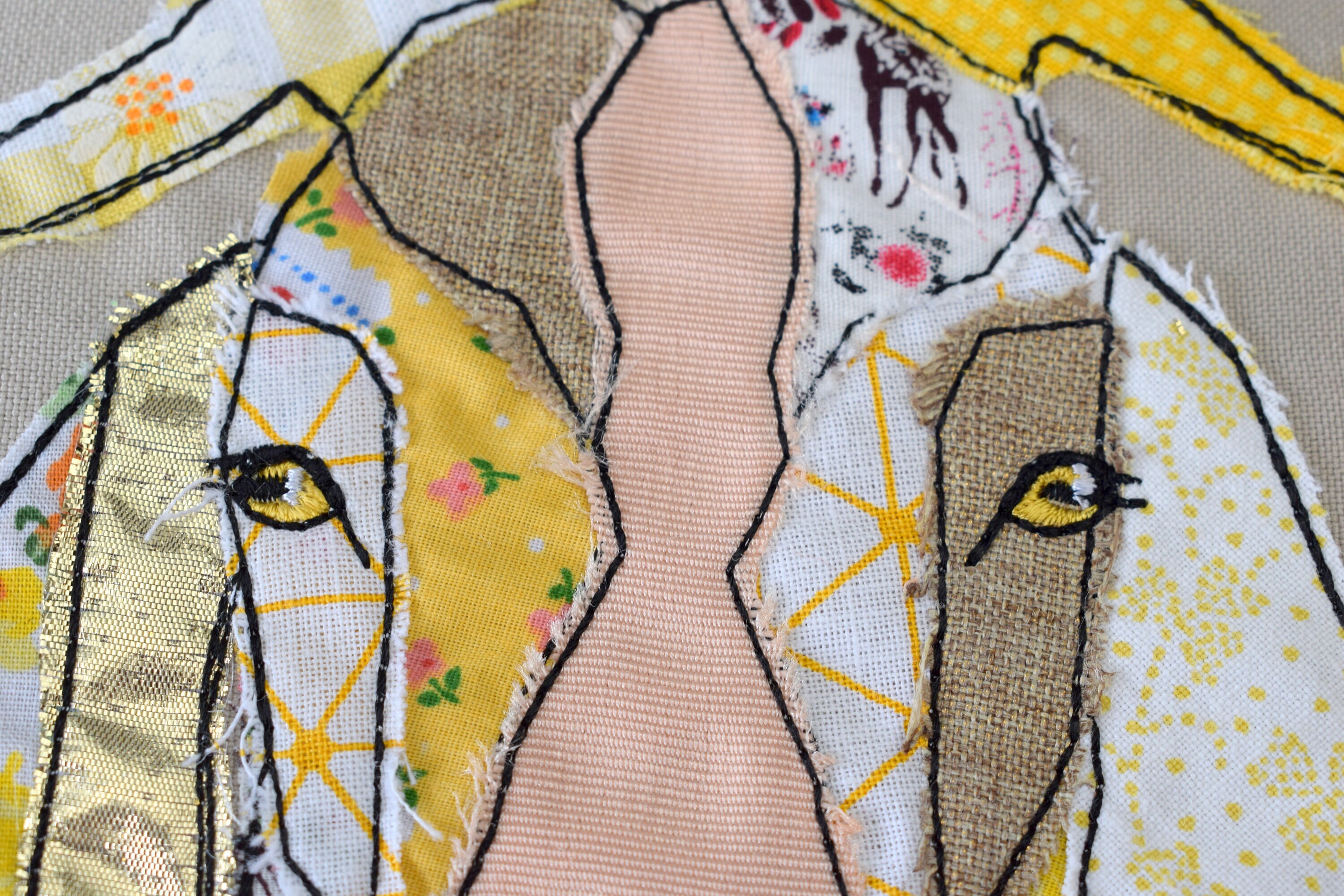 Digital File Patchwork Goat Raw Edge Applique Machine - Etsy