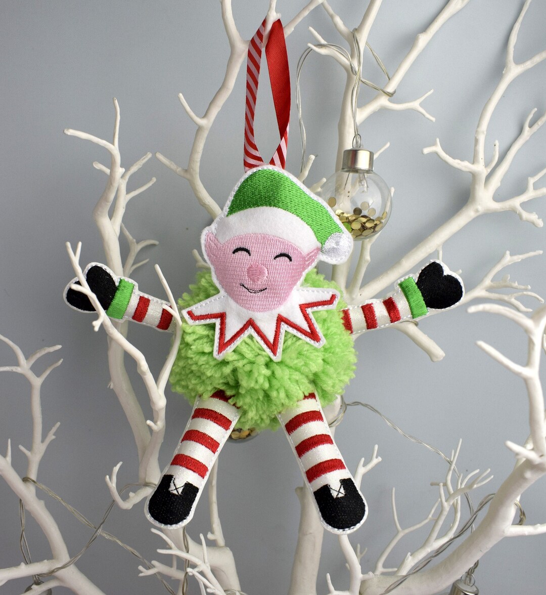 4x4 Elf Parts, Digital Pattern, Elf Pompom, Hanging Decorations, Also ...