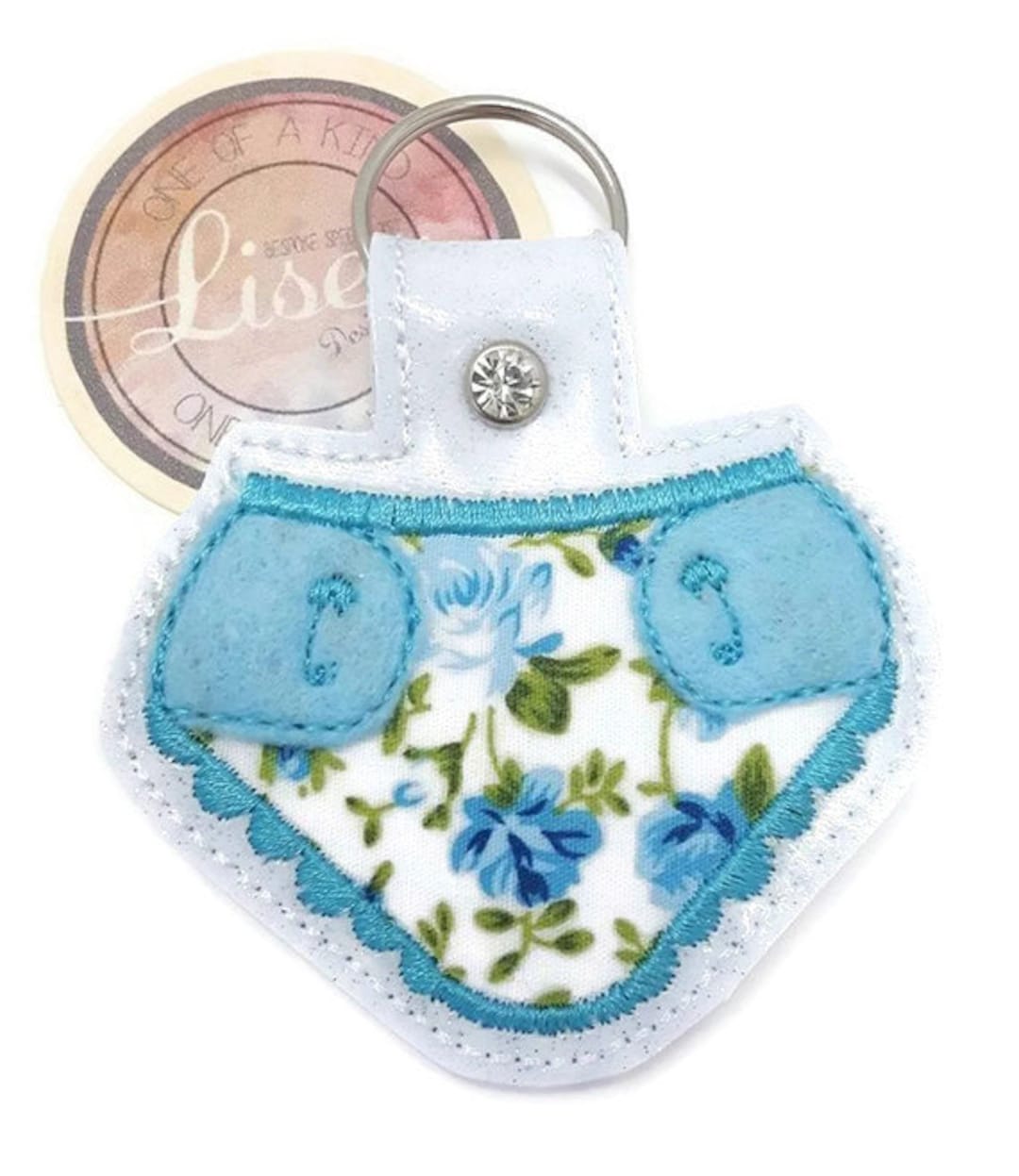 DIGITAL PATTERN, Baby Nappy, Diaper, Key Ring, ITH, 4x4, Embroidery ...