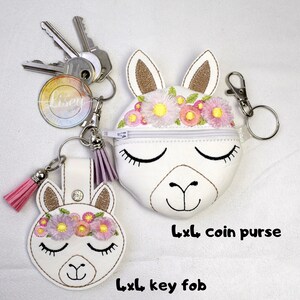4x4 Llama Key Fob, 3D Fringed Flower, DIGITAL DESIGN, Llama Key Ring ...
