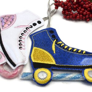 4x4 Candy Cane Roller Skate, Hanging Decoration, Disco Roller Skate ...