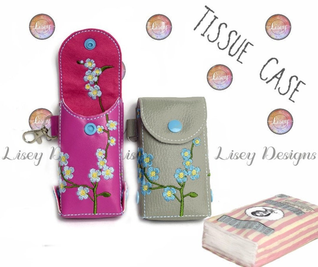 Forget Me Not Tissue Case, 5x7 Hoop, DIGITAL PATTERN, Snot Rags, Tissue ...