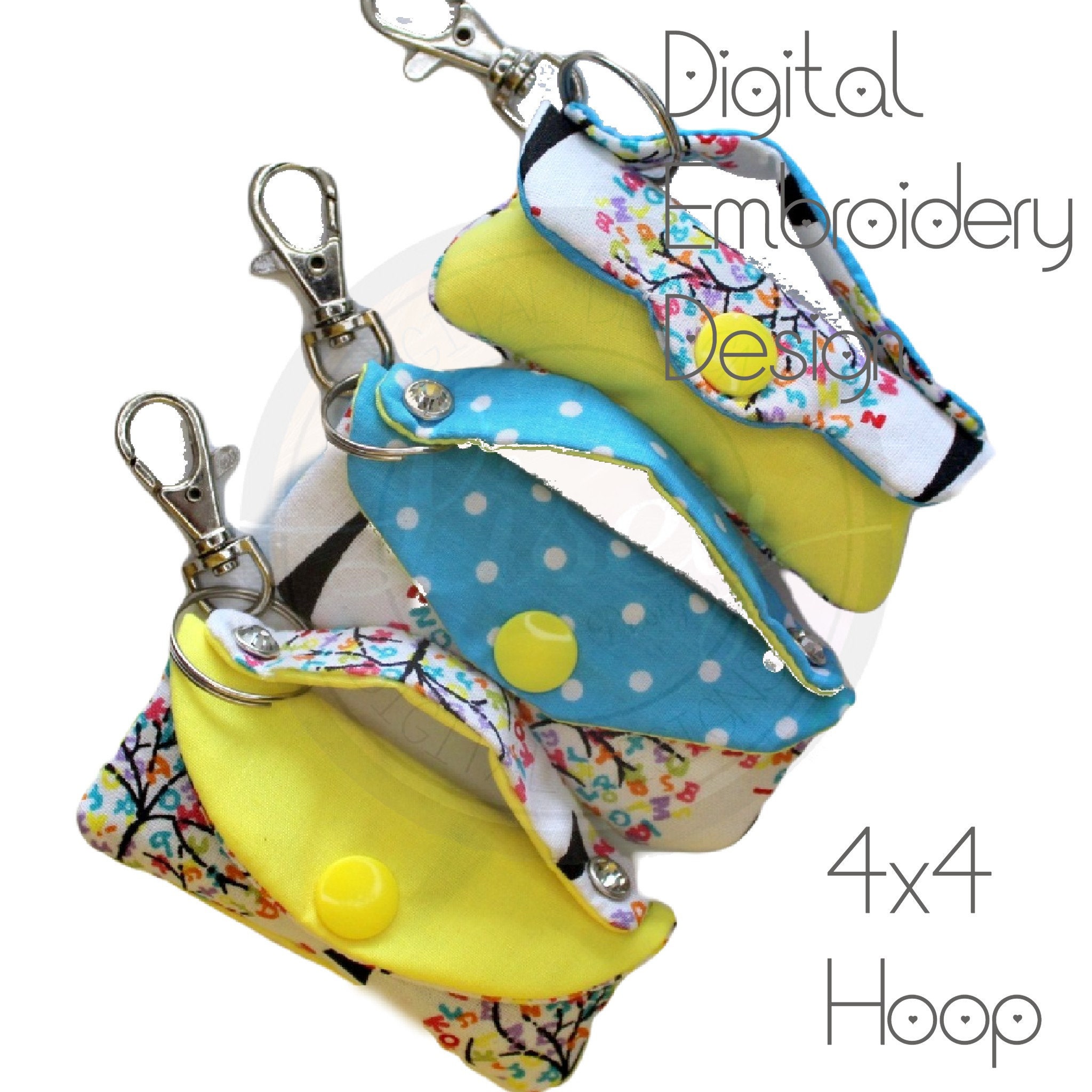 3 Lip Balm Cases, Fabric, Gum Purse, Usb Case, DIGITAL PATTERN, 4x4 ...