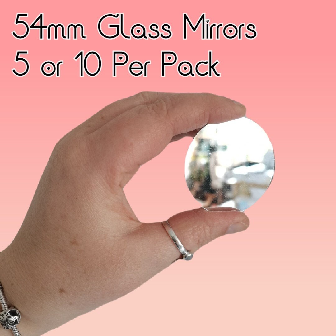 54mm Glass Mirror 1mm Thick for Compact Bag, to Fit Embroidery Pattern ...