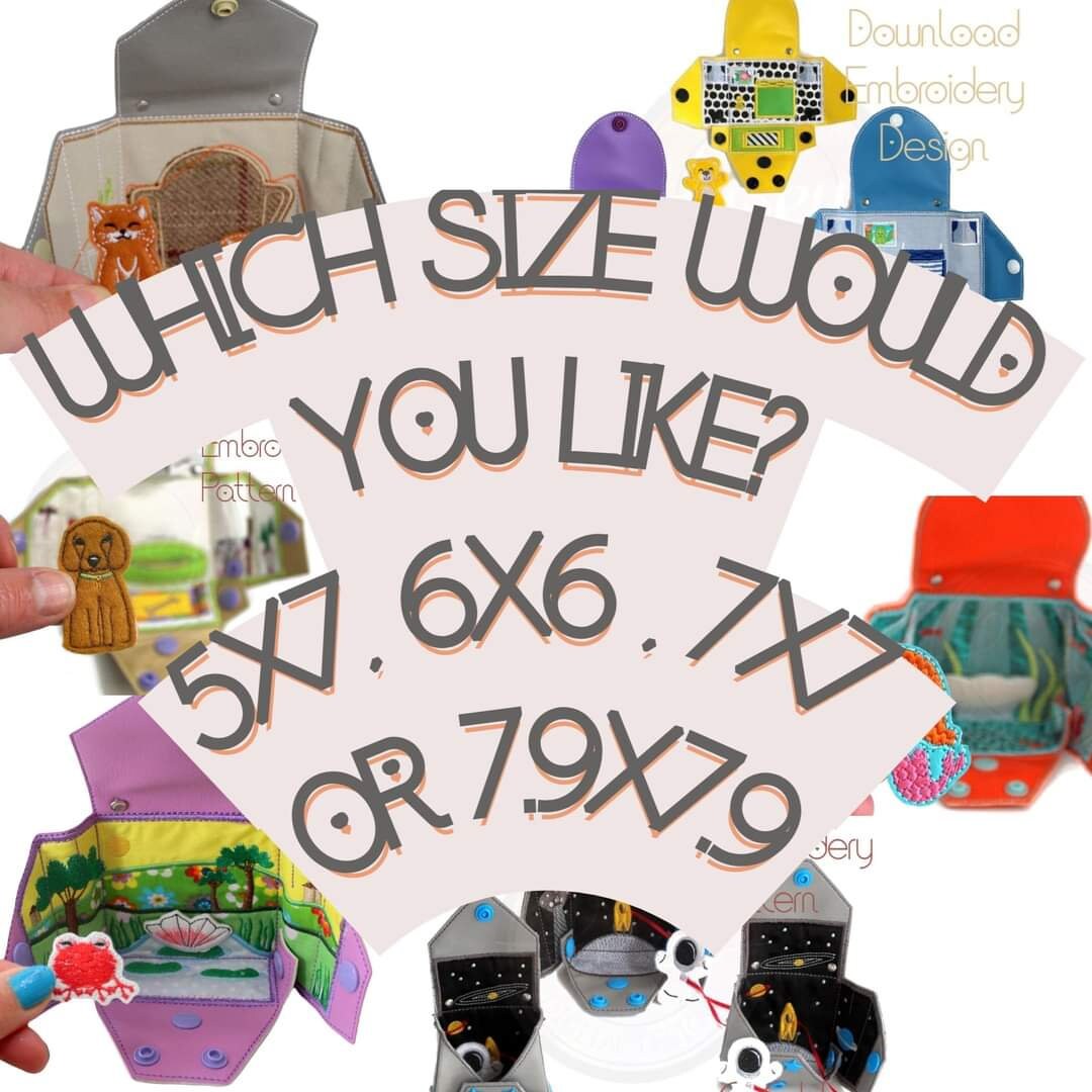 Choose Any 3 of My Interactive Play Bags, Machine Embroidery Designs ...