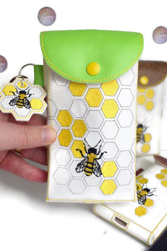 Honey Bee Phone Case, Mobile, 3 Size Cell Phone Design, 6x10 Hoop ...