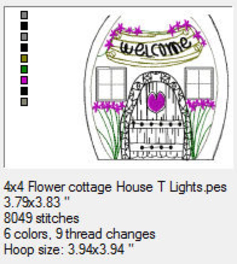 Flower Fair House 4x4 ITH Felt Design Lisey Designs 3D - Etsy