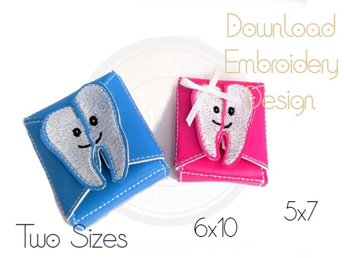 3D Tooth Box, 2 Sizes, Digital Embroidery Design, in the Hoop, Instant ...