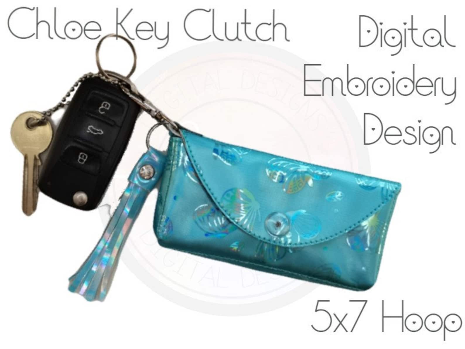 Chloe Key Clutch, 5x7 Hoop, ITH Machine Embroidery, Instant Digital ...