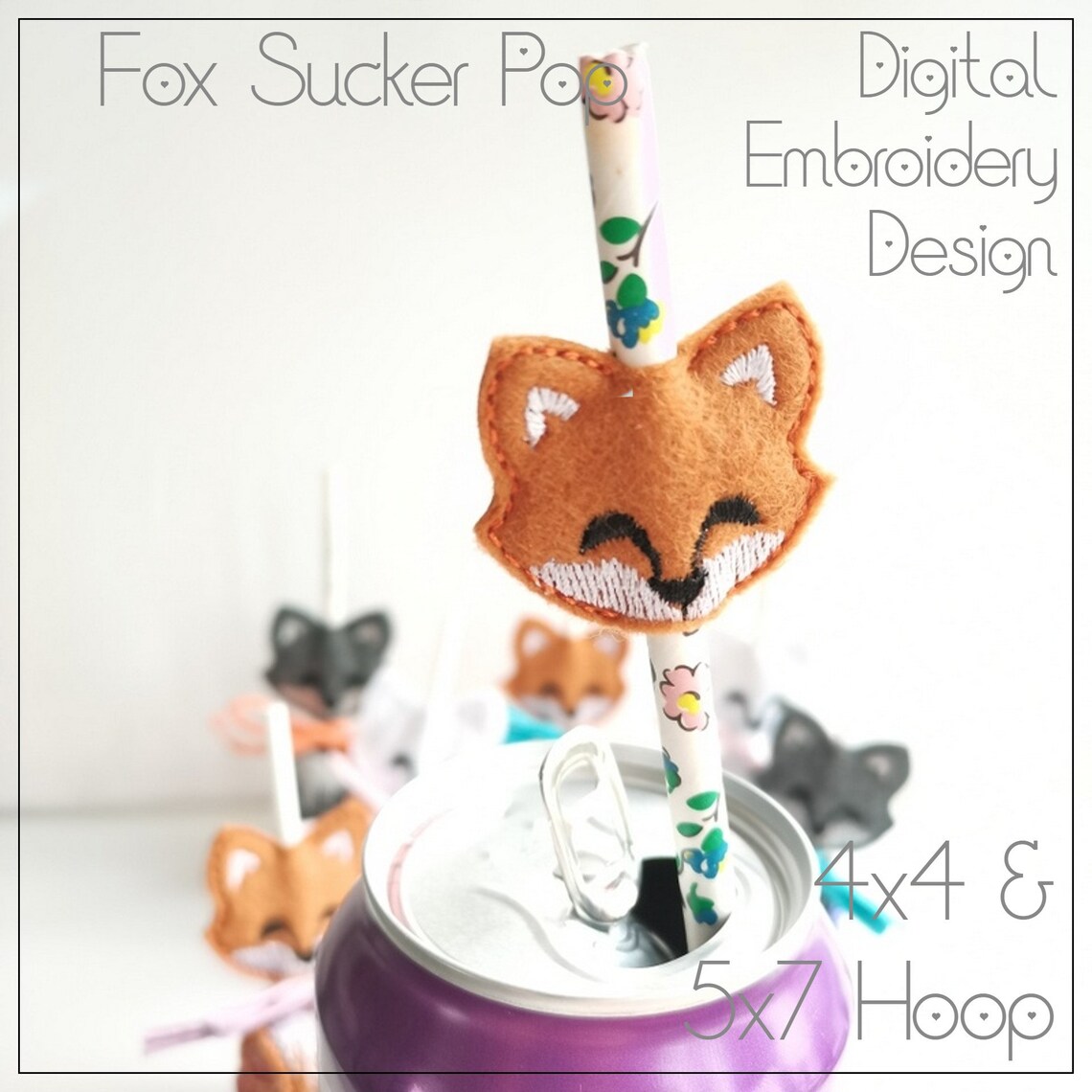 Fox Lolly Design Sucker Lollipop Holder Candy Holder in | Etsy