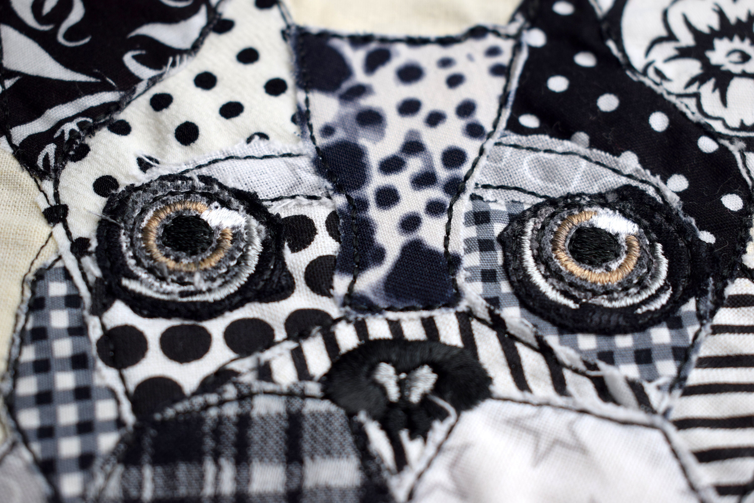 Digital file Patchwork French bulldog Raw Edge Applique | Etsy