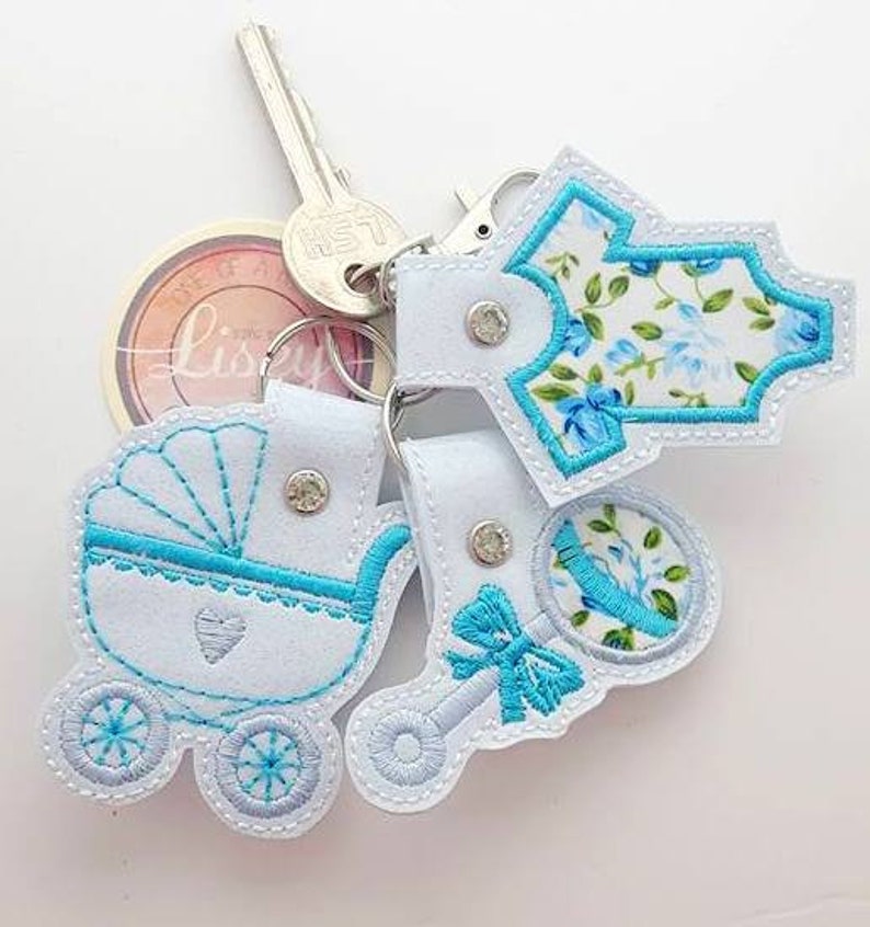 DIGITAL PATTERN, Baby Nappy, Diaper, Key Ring, ITH, 4x4, Embroidery ...