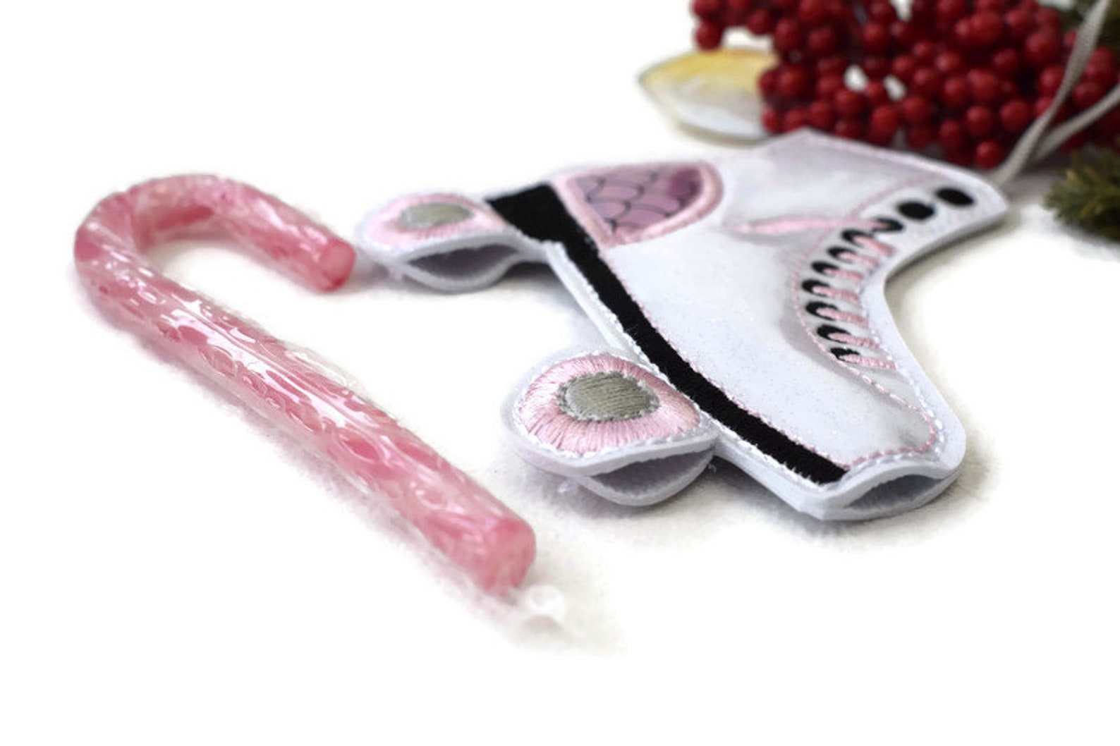 4x4 Candy Cane Roller Skate, Hanging Decoration, Disco Roller Skate ...