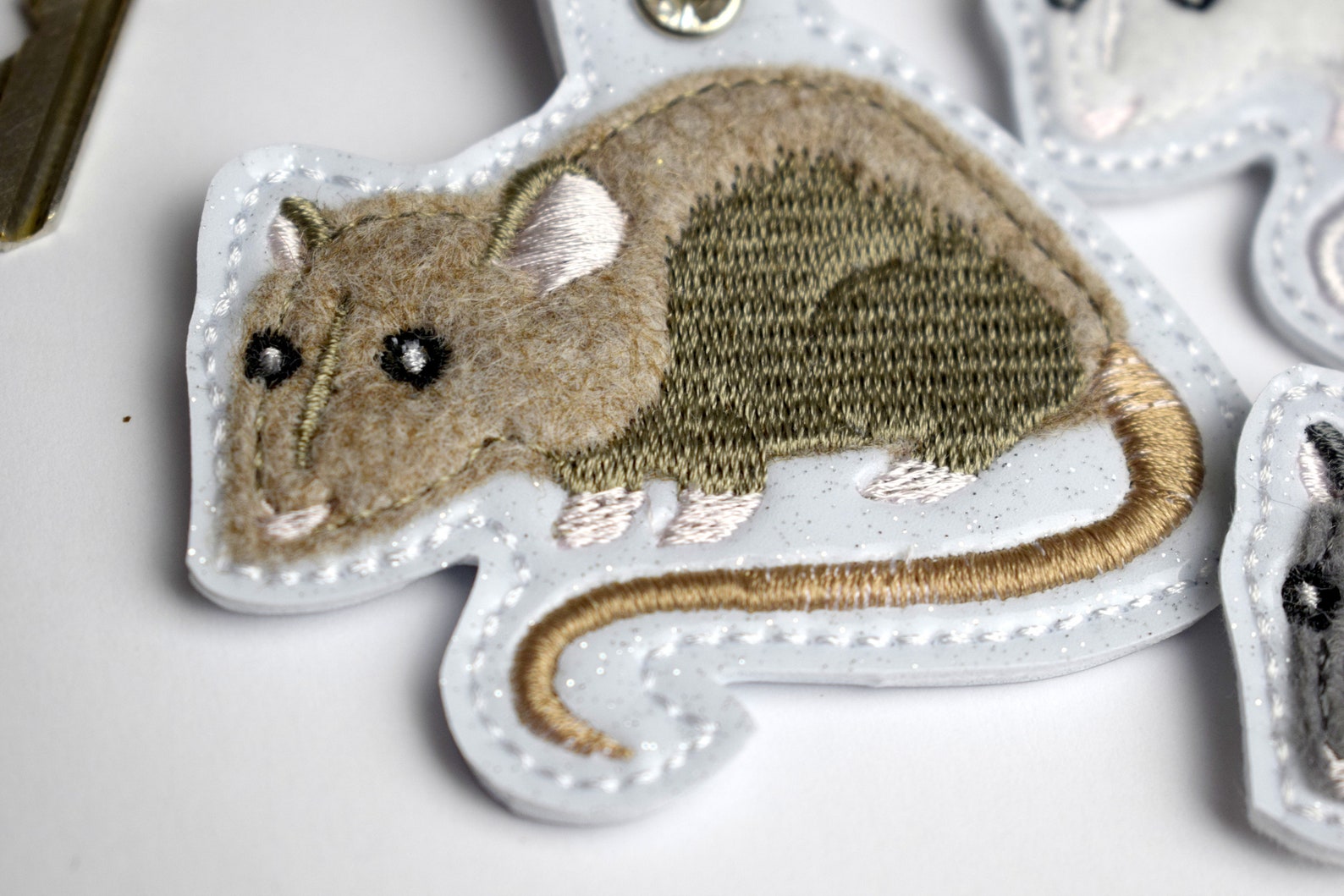 Rat Embroidery Rat Key Fob Chinese New Year Year of the Rat | Etsy