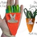 Bunny in a Carrot, Rabbit Hanging Decoration, Easter Design, DIGITAL ...