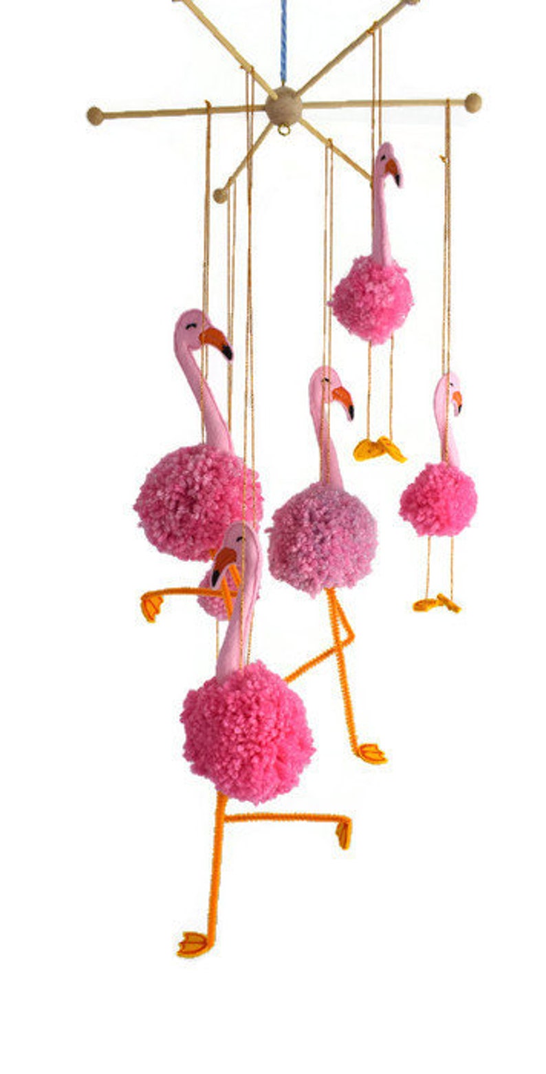 DIGITAL PATTERN, Flamingo Hanging Decorations, 2 Sizes, Animal Pompom ...