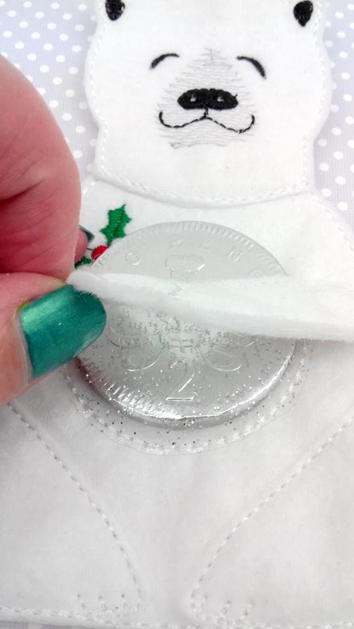 Digital File Polar Bear Christmas Hanging Decoration Felt - Etsy UK