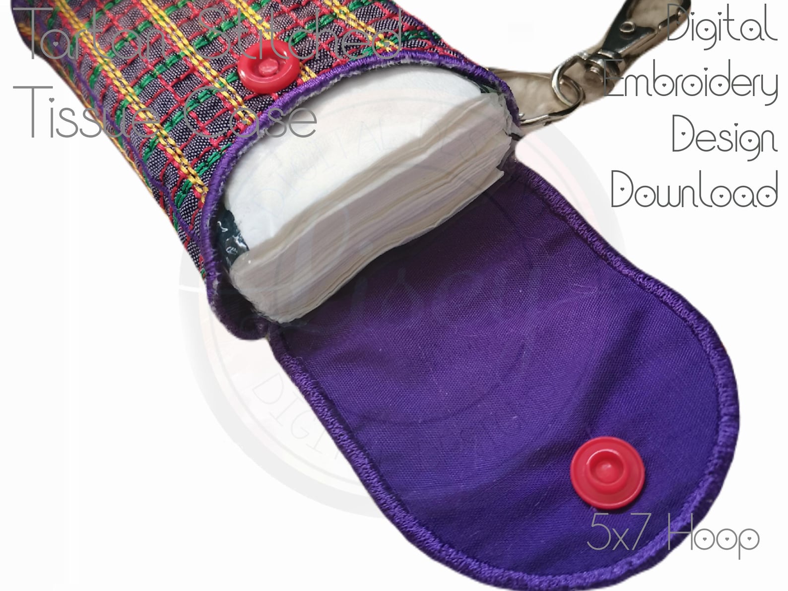5x7 Stitched Tissue Case, DIGITAL PATTERN, Snot Rags, Tissue Case, ITH ...