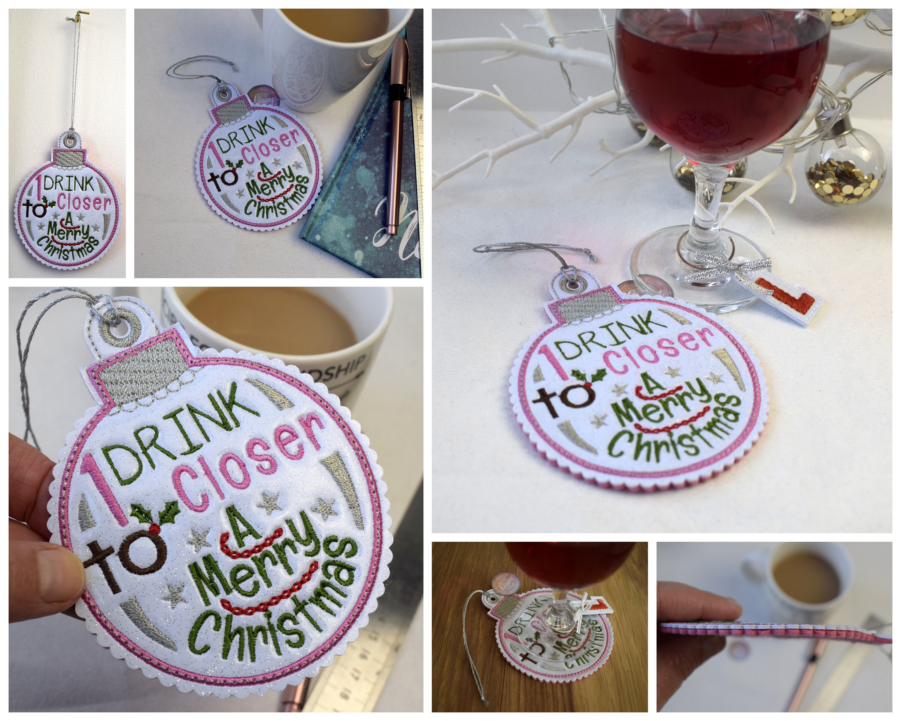 1 Drink Closer to Christmas Pun Secret Santa Gift Alcohol | Etsy