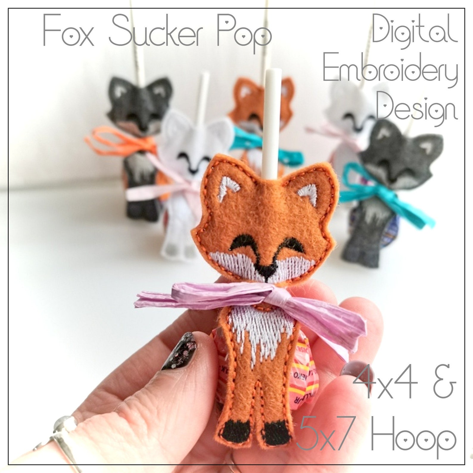Fox Lolly Design Sucker Lollipop Holder Candy Holder in - Etsy