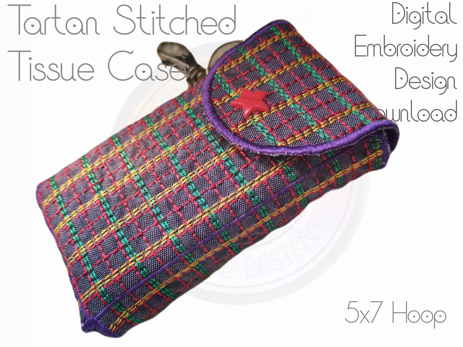 5x7 Stitched Tissue Case, DIGITAL PATTERN, Snot Rags, Tissue Case, ITH ...