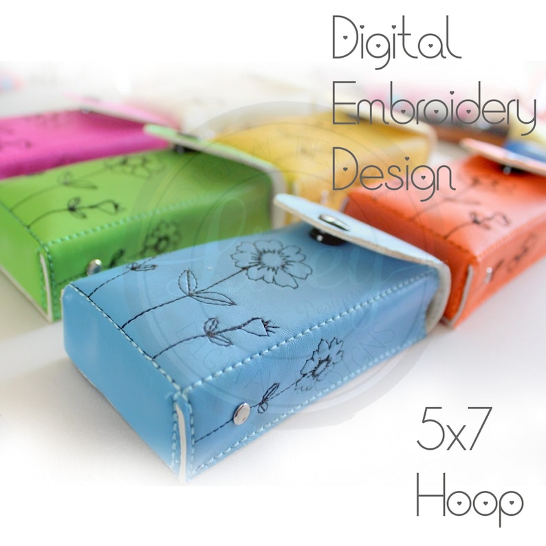 Sketched Flower Doodles Tissue Case Snot Rags Continuous | Etsy