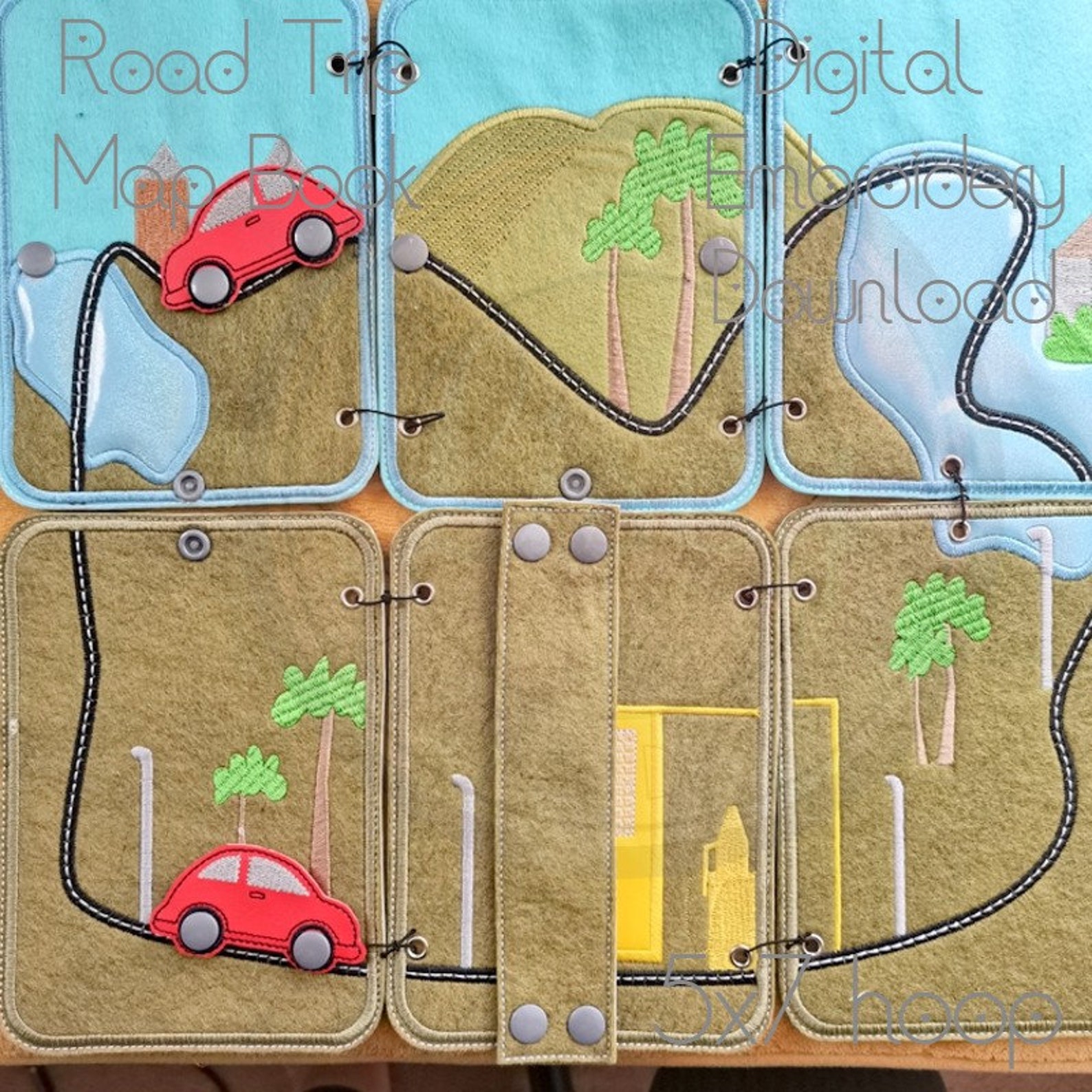Road Trip Map Book Quiet Book Instant Download Digital - Etsy