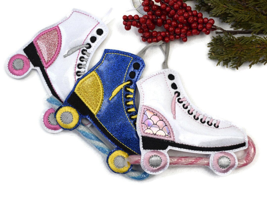 4x4 Candy Cane Roller Skate, Hanging Decoration, Disco Roller Skate ...