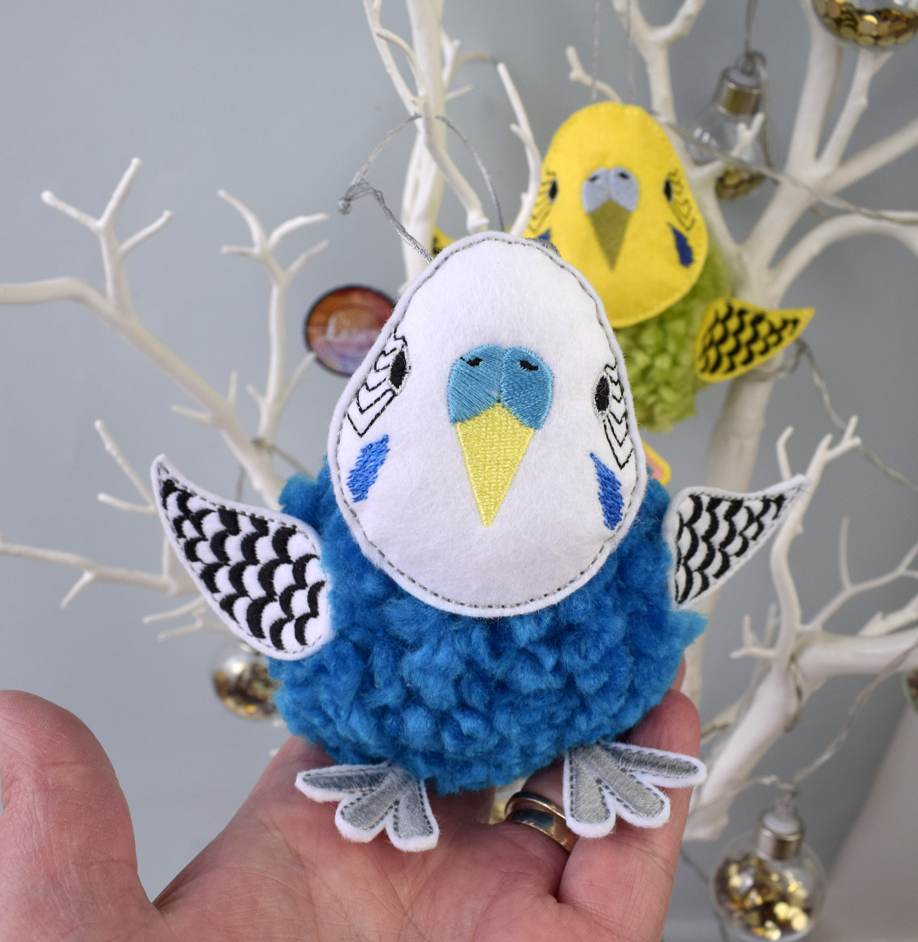 DIGITAL PATTERN, Parakeet, Budgerigar, Budgie Pompom, Decorations ...