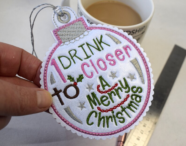 1 Drink Closer to Christmas Pun Secret Santa Gift Alcohol | Etsy