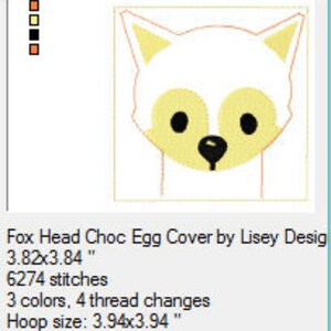 4x4 Fox Egg Cover, Cosy, Creme Egg, With Base, Chocolate, Digital ...