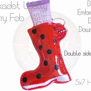 Welly Carry Key Fob, Wellington Boot Key Ring, Gumboots, Polka Dot ...
