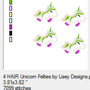 DIGITAL PATTERN, Unicorn Feltie, Bow Center, Hair Slide, in the Hoop ...
