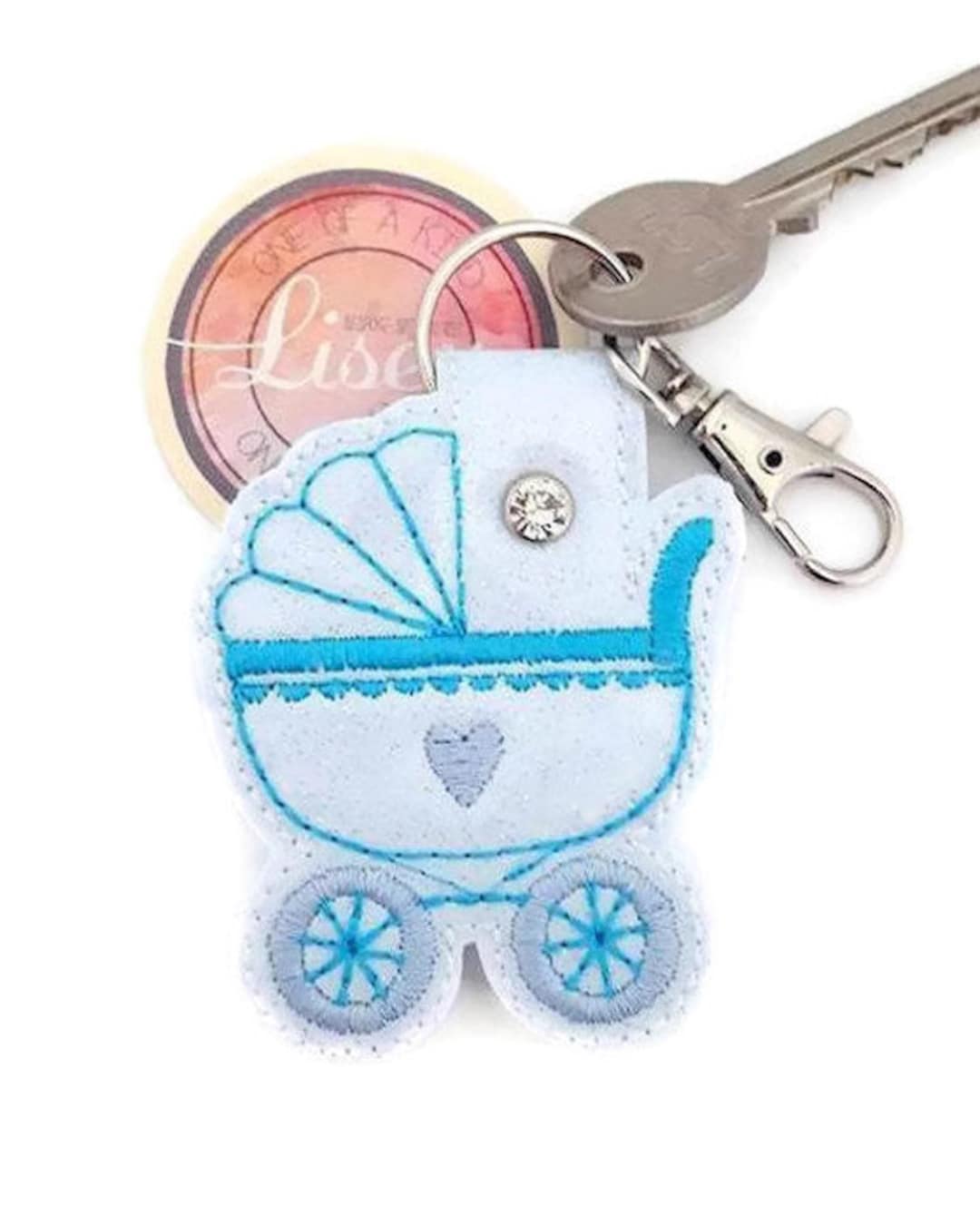 DIGITAL PATTERN, Classic Pram, Baby Pram, Key Ring, Key Fob, ITH, 4x4 ...