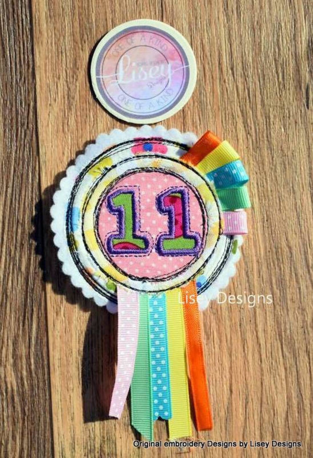Digital File: Number 11 Raw Edge Applique Birthday Badge 4x4 Hoop - Etsy