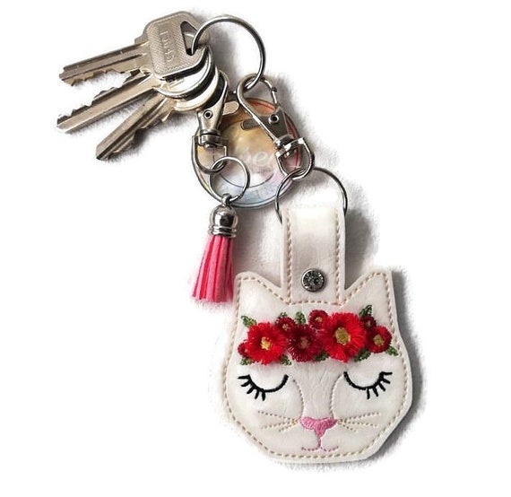4x4 Cat Key Fob 3D fringed Flower DIGITAL DESIGN Cat Key | Etsy