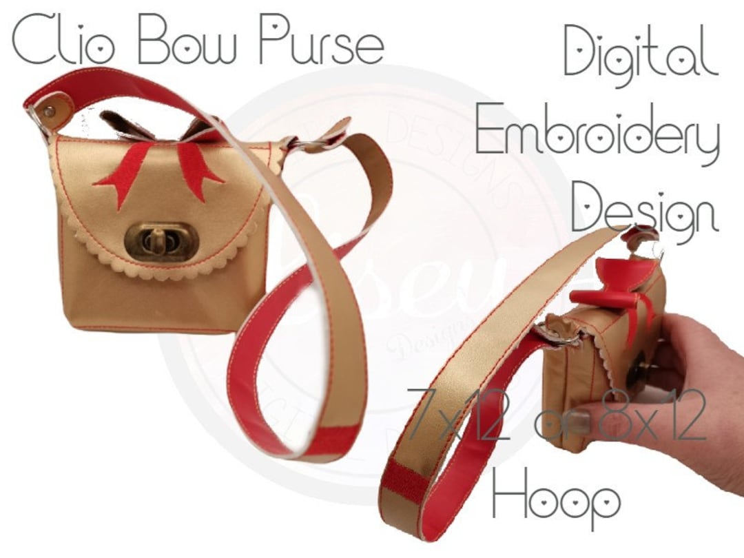 Small Box Purse, With Bag Strap Design, 7x12 & 8x12 Hoop Needed, Clio ...