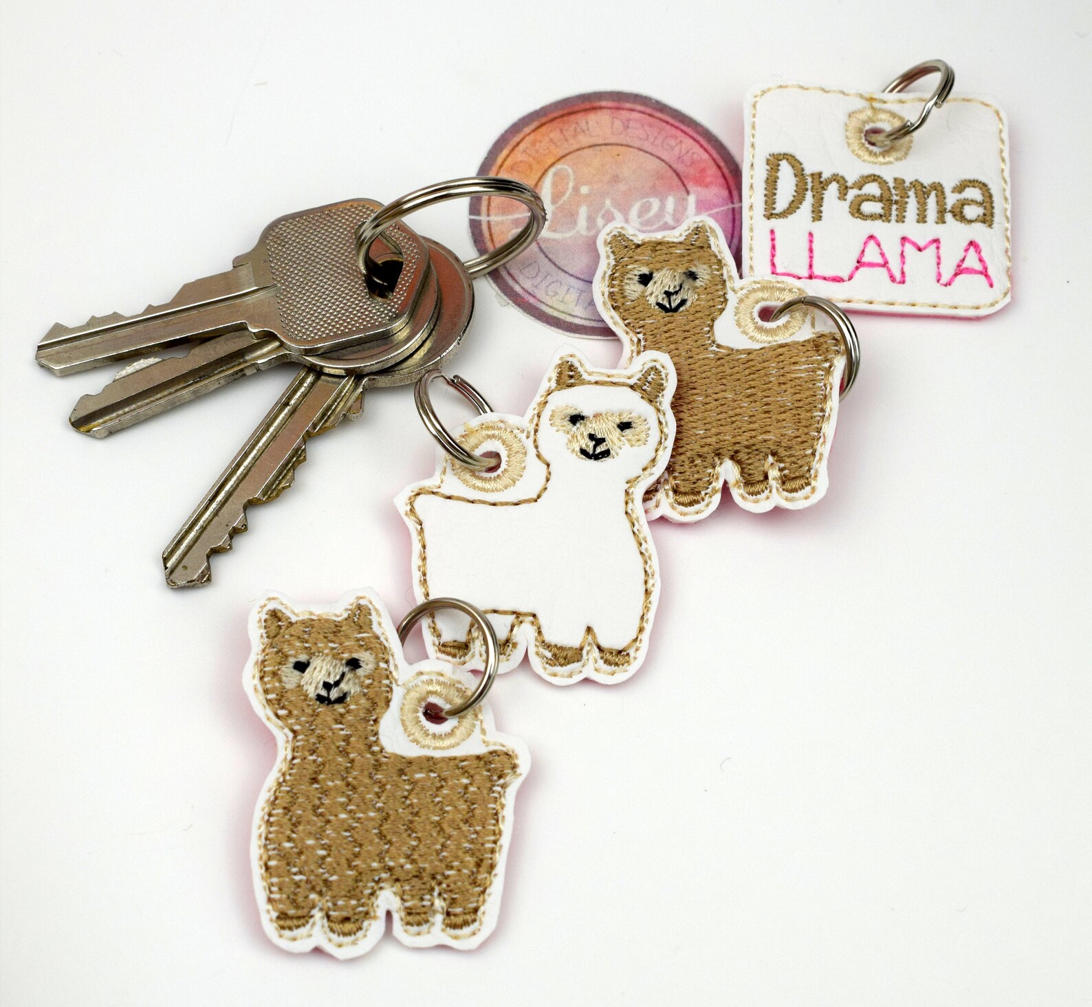 DIGITAL PATTERN Llama Charm Set Embroidered Charm Set ITH | Etsy