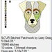 Digital File, Jack Russell Terrier, Stitched Patchwork, Machine ...