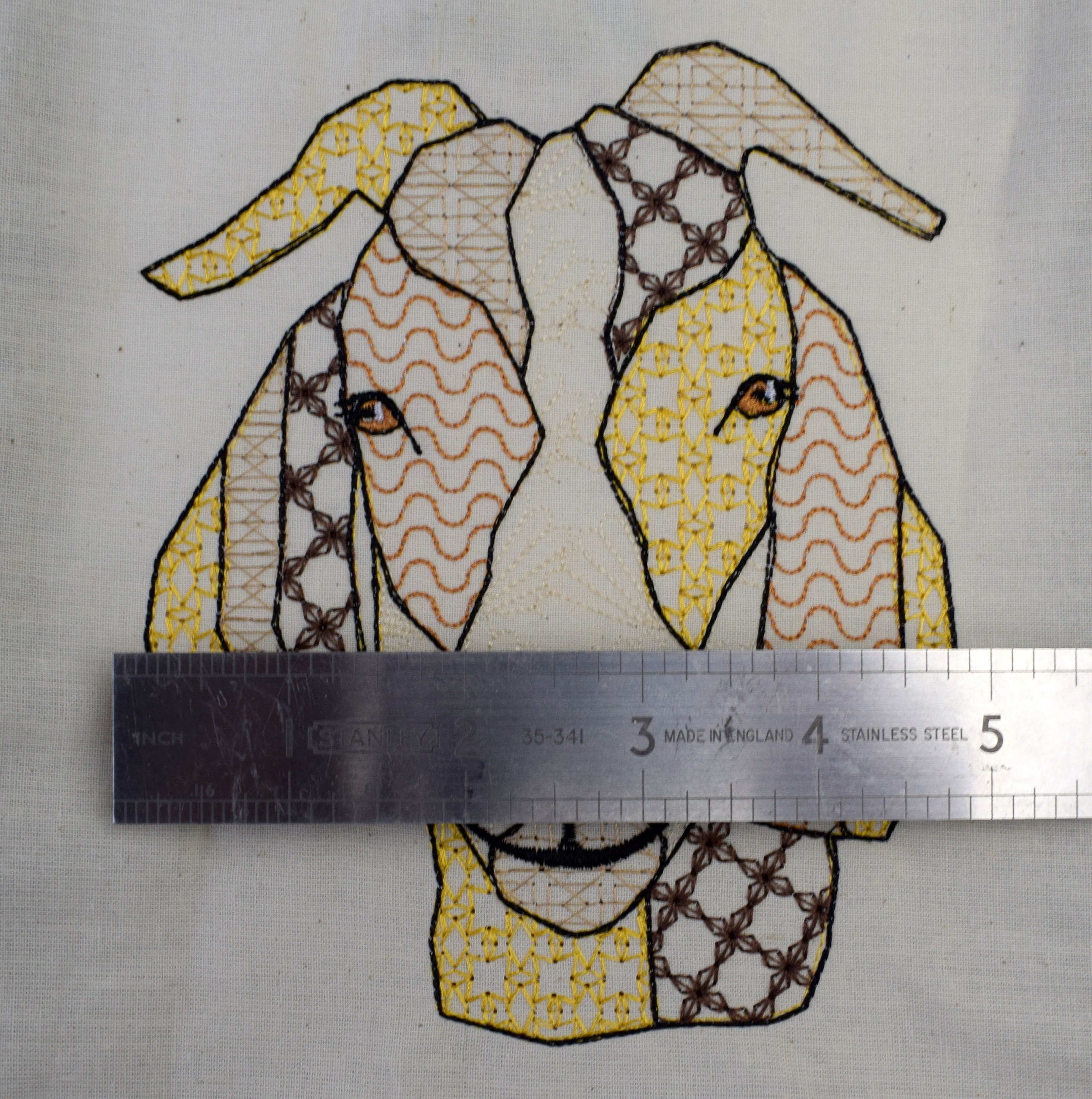 Digital File Stitched Patchwork Goat 5x7 Hoop Machine - Etsy