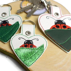 Ladybug, Ladybird, Lady Bug Key Fob, Love Bug, ITH, Embroidery Designs ...
